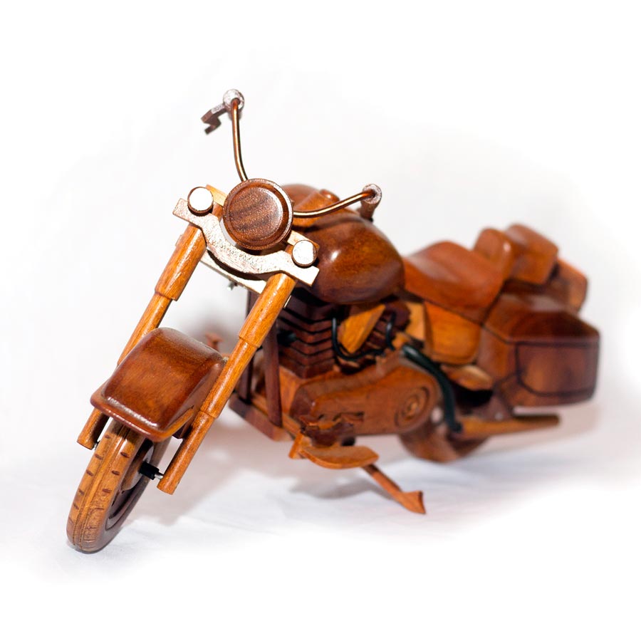 Wooden BMW Motorcycle : Handcrafted Wooden Motorcycle Model