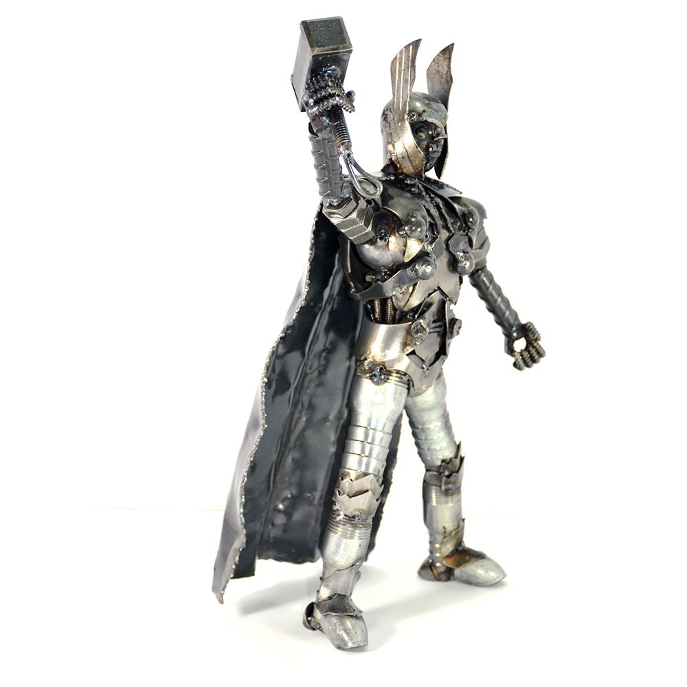 Metal Sculpture Thor with Hammer - Look Alike Thor handmade