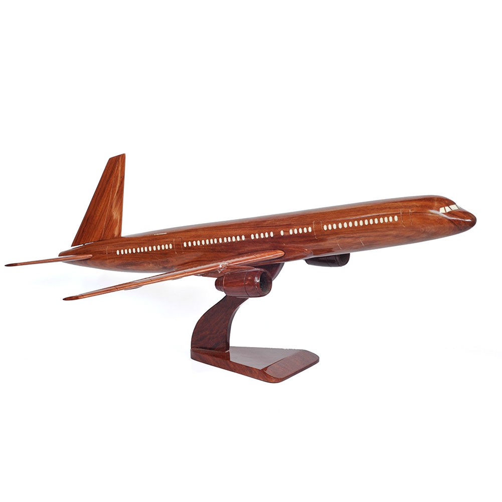 Boeing 757 Wooden Airplane replica Model mahogany