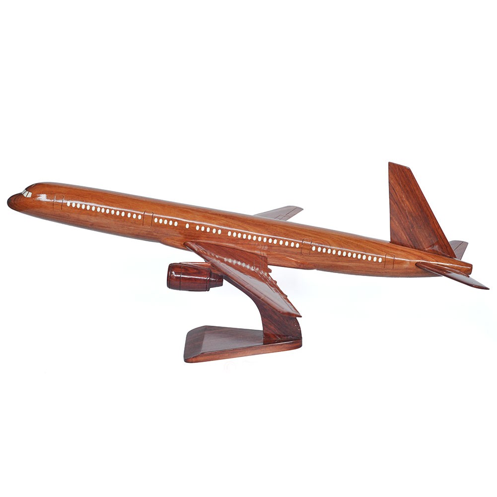 Boeing 757 Wooden Airplane replica Model mahogany