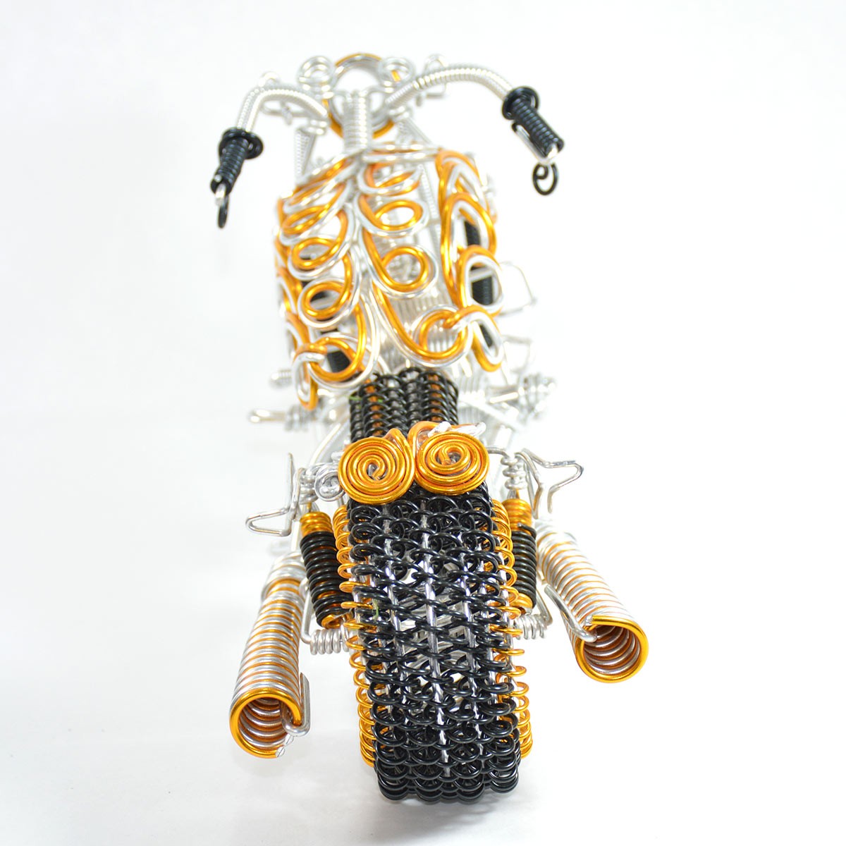 Fatboy, Aluminium Wire Art Sculpture Motorcycle - handmade model