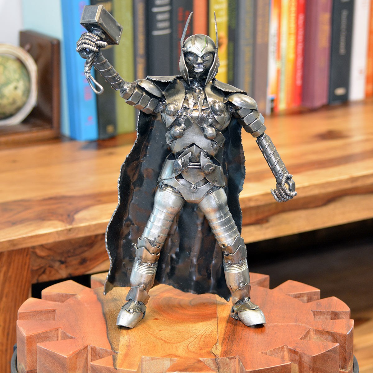 Metal Sculpture Thor with Hammer - Look Alike Thor handmade