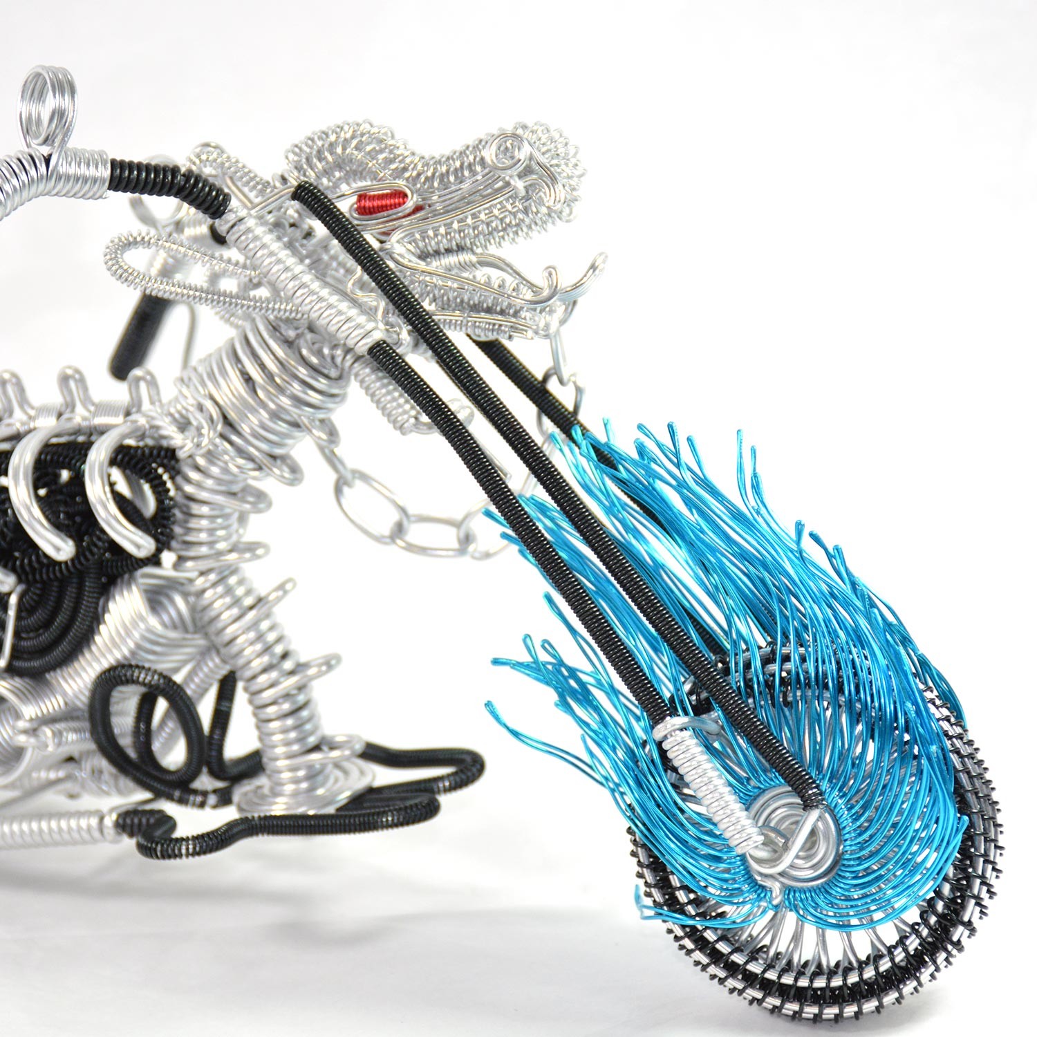 Dragon Motorcycle Model - Wire Art Model Blue | Wire Art Motorcycle ...