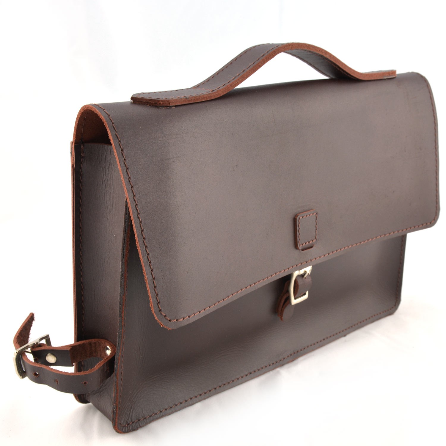 Bicycle Frame Leather Bag | Genuine Leather Satchel Handcrafted Bag