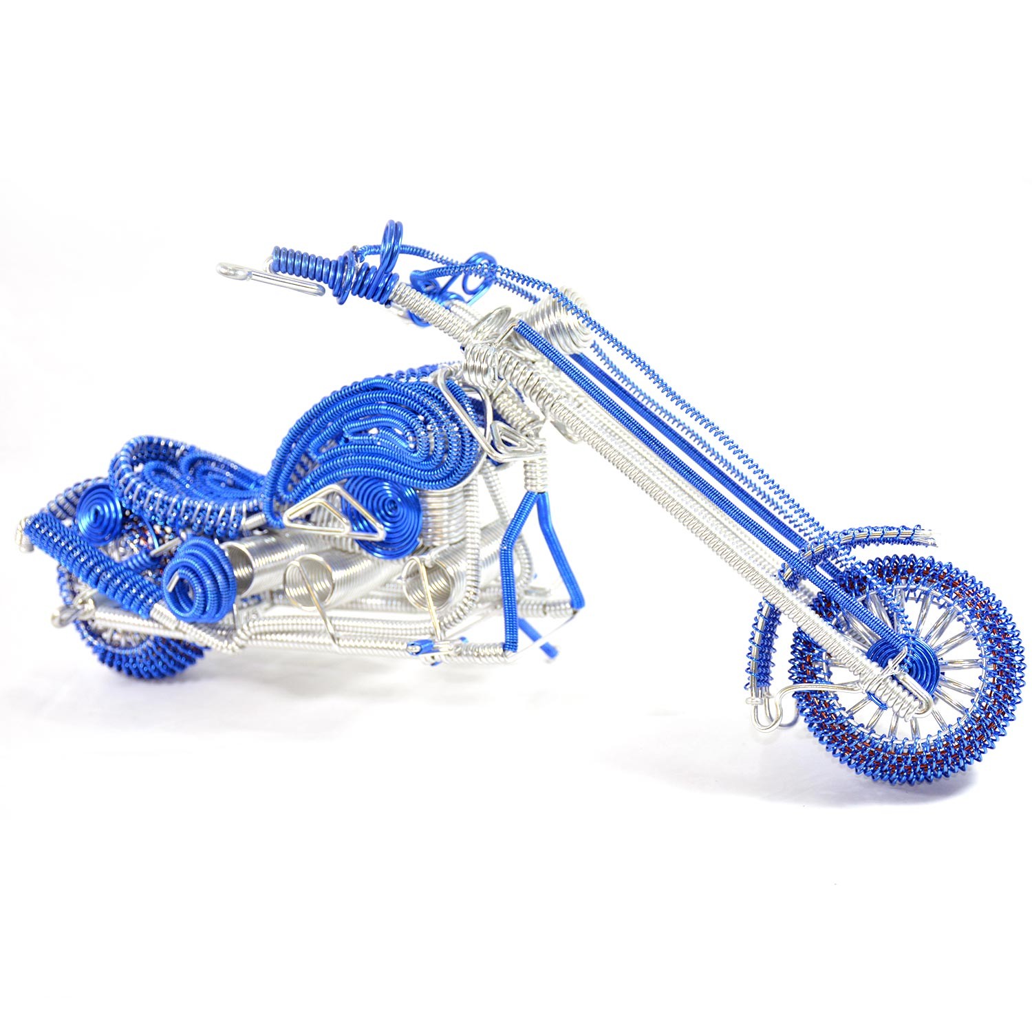 Harley-Davidson Wire Art Motorcycle Model Sculpture - Blue