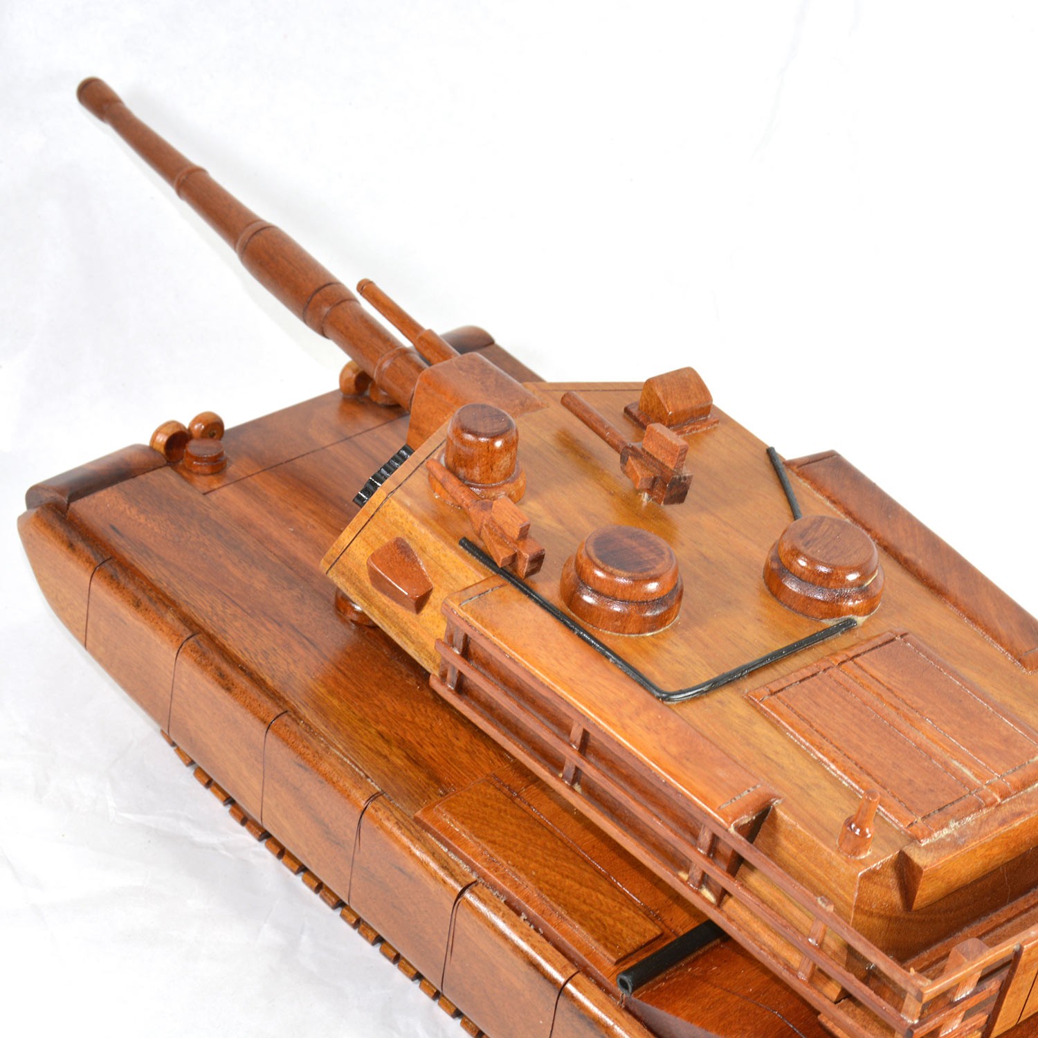 M1A2 Abrams Military Wooden Tank Wooden Army Tank Mahogany