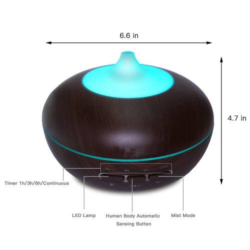 Auto-sensing Ultrasonic Wood Grain Aromatherapy Diffuser | Aroma ...