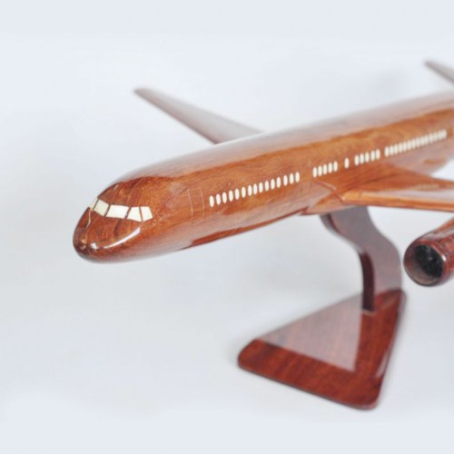Boeing 757 Wooden Airplane replica Model mahogany