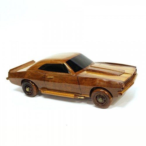Chevrolet Camaro Wood Car Model - Wooden Hand Carved Car