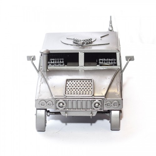 Military Humvee (Gray) Model Scrap Metal Sculpture ( type 2 )