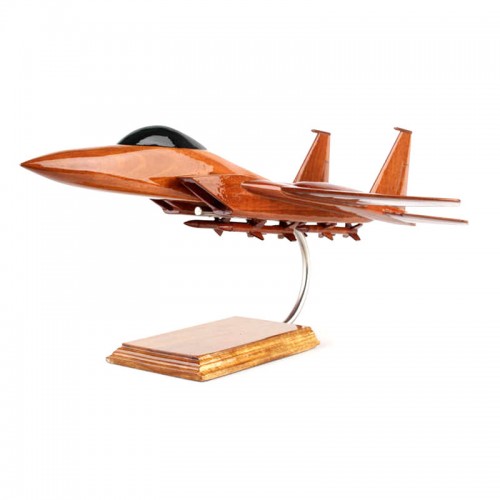 F-15E Strike Eagle Wooden Model - Military Aircraft Mahogany