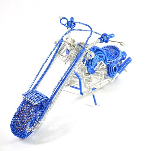 Harley-Davidson Wire Art Motorcycle Model Sculpture - Blue