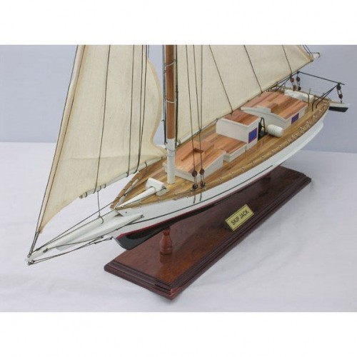 Skipjack Painted (L80) | Yacht Sail Boats Sloop Wooden Model