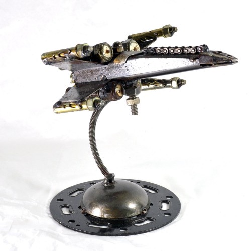X-Wing Spaceship Metal Sculpture Model | Star Wars Statue Gift