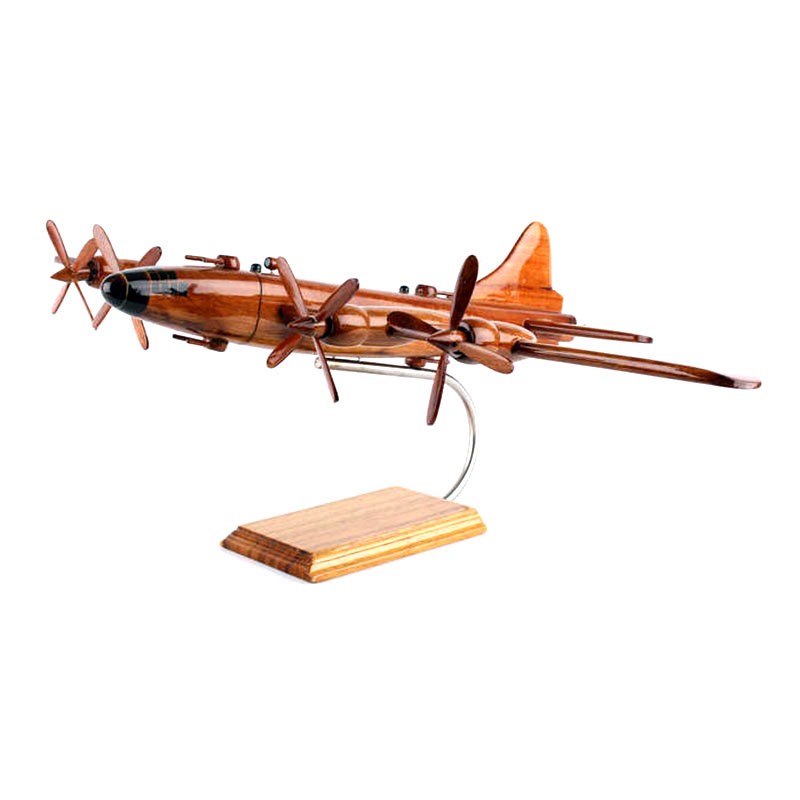 Boeing 29 Natural Mohogany Wood Model : B-29 Military Aircraft