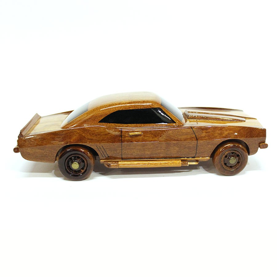 Chevrolet Camaro Wood Car Model - Wooden Hand Carved Car