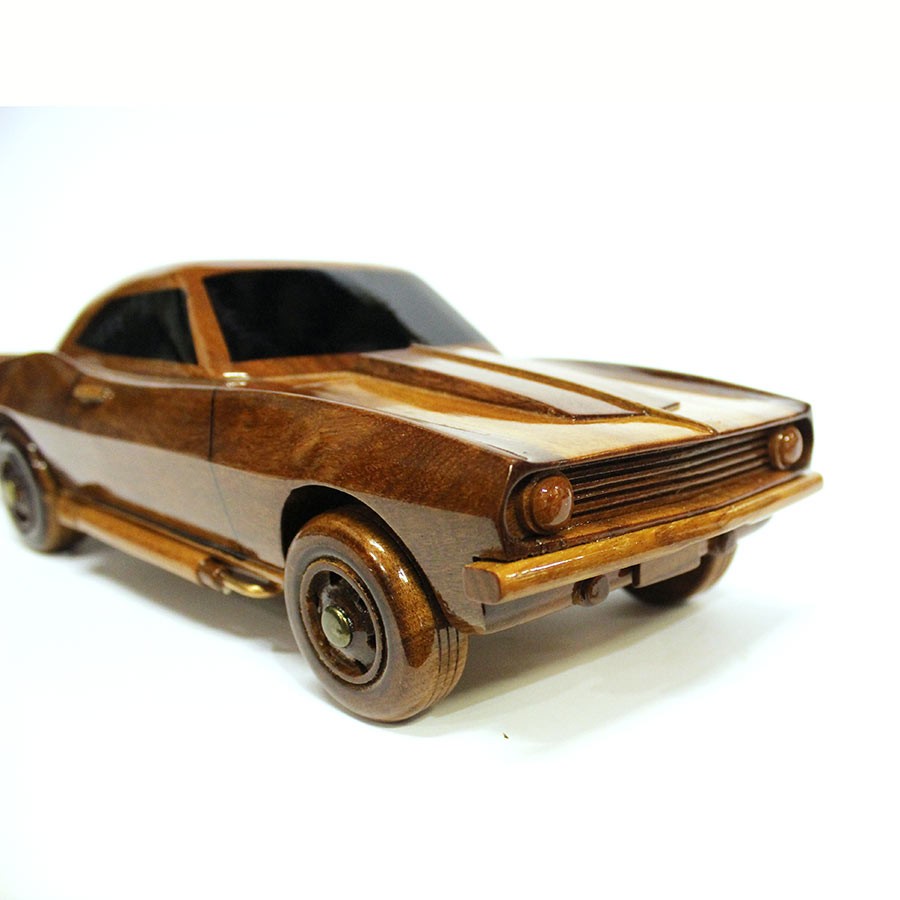 Chevrolet Camaro Wood Car Model - Wooden Hand Carved Car