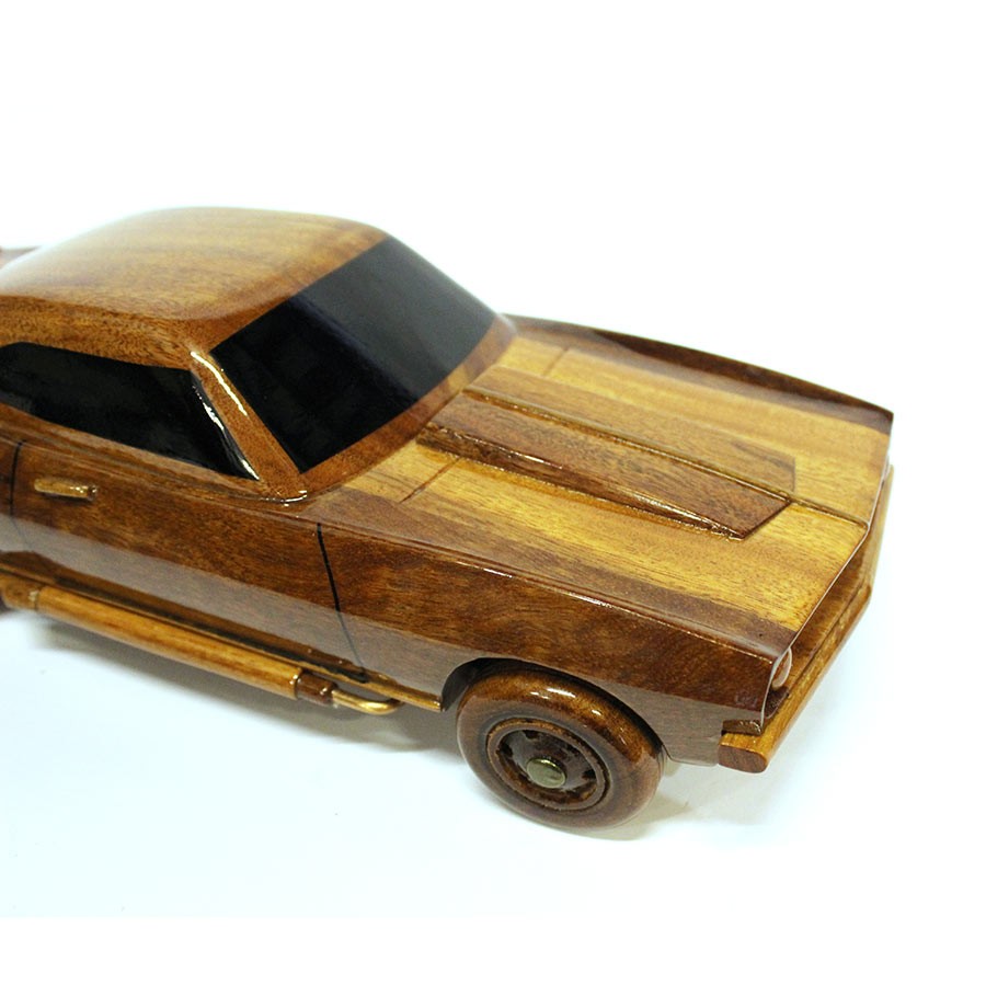 Chevrolet Camaro Wood Car Model - Wooden Hand Carved Car