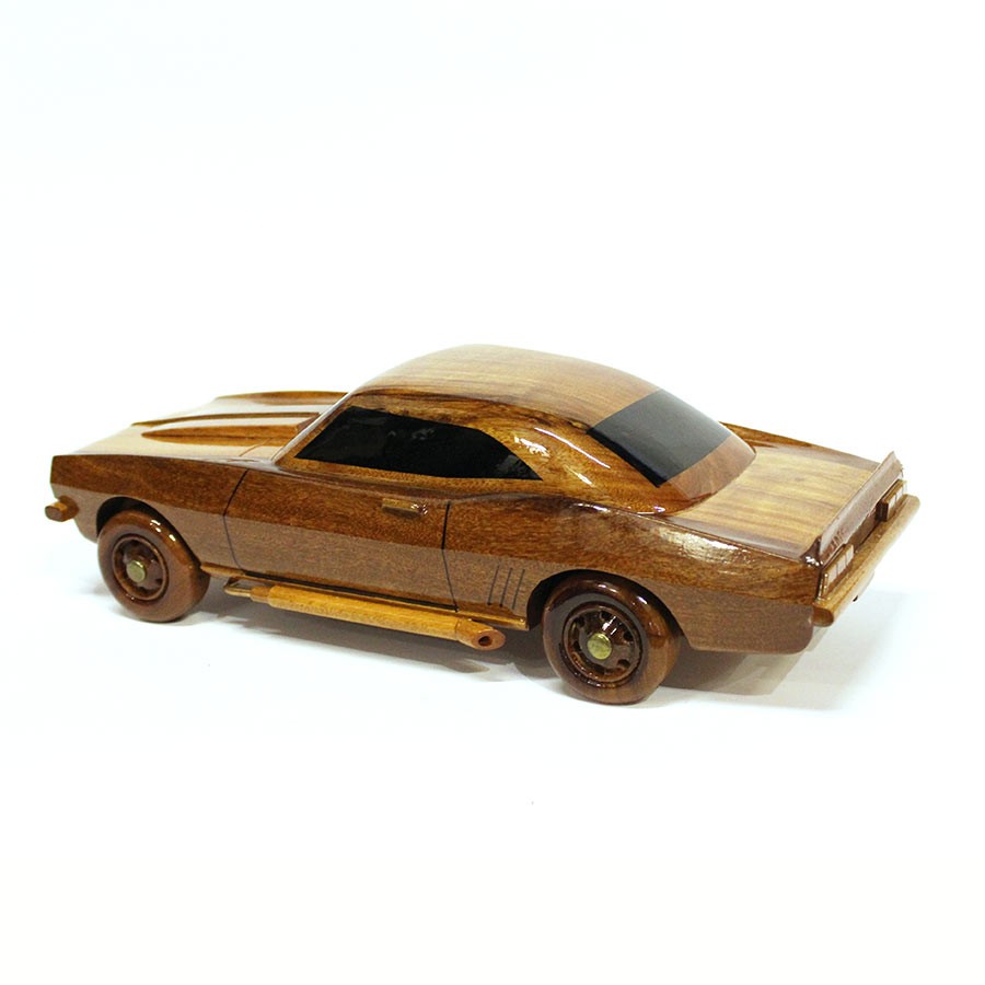 Chevrolet Camaro Wood Car Model - Wooden Hand Carved Car