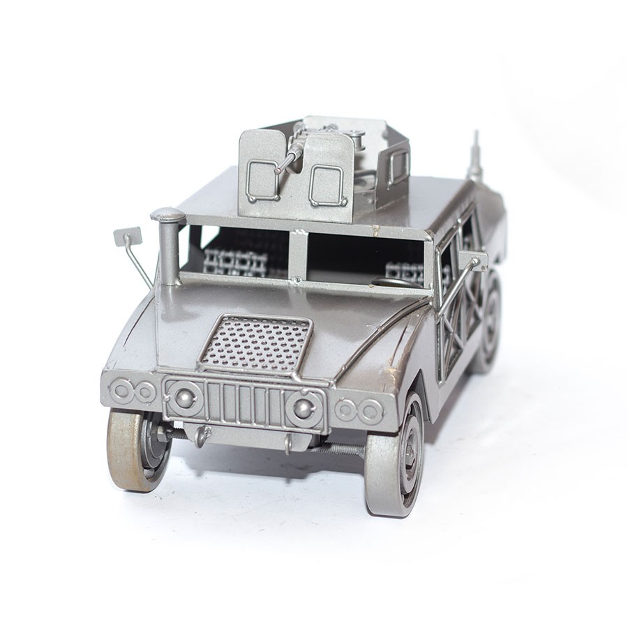 Military Humvee Sculpture (Gray) Model with machine gun - Scrap Metal ...