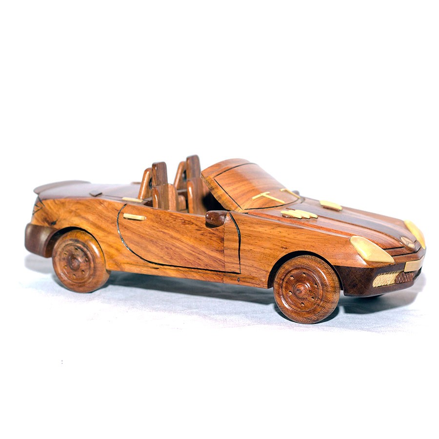 Mercedes Wooden Car Model Mahogany Wood