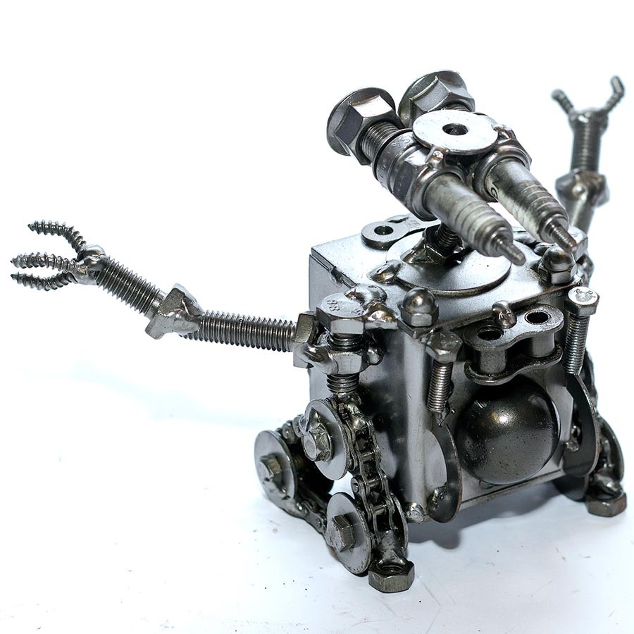 Wall E Robot Metal Sculpture Recycled : Scrap Metal Sculpture Handmade