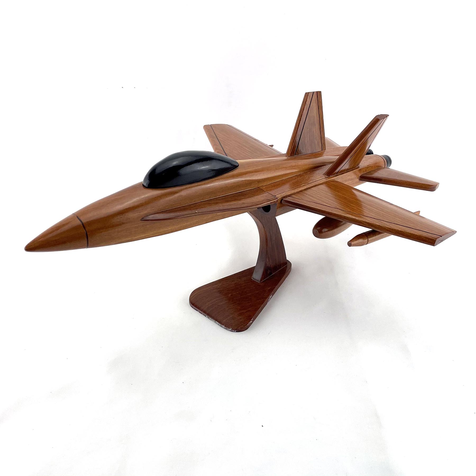 F18 Mahogany Wooden Model Jet - FA-18 Hornet Navy USMC Marine F-18 Fighter