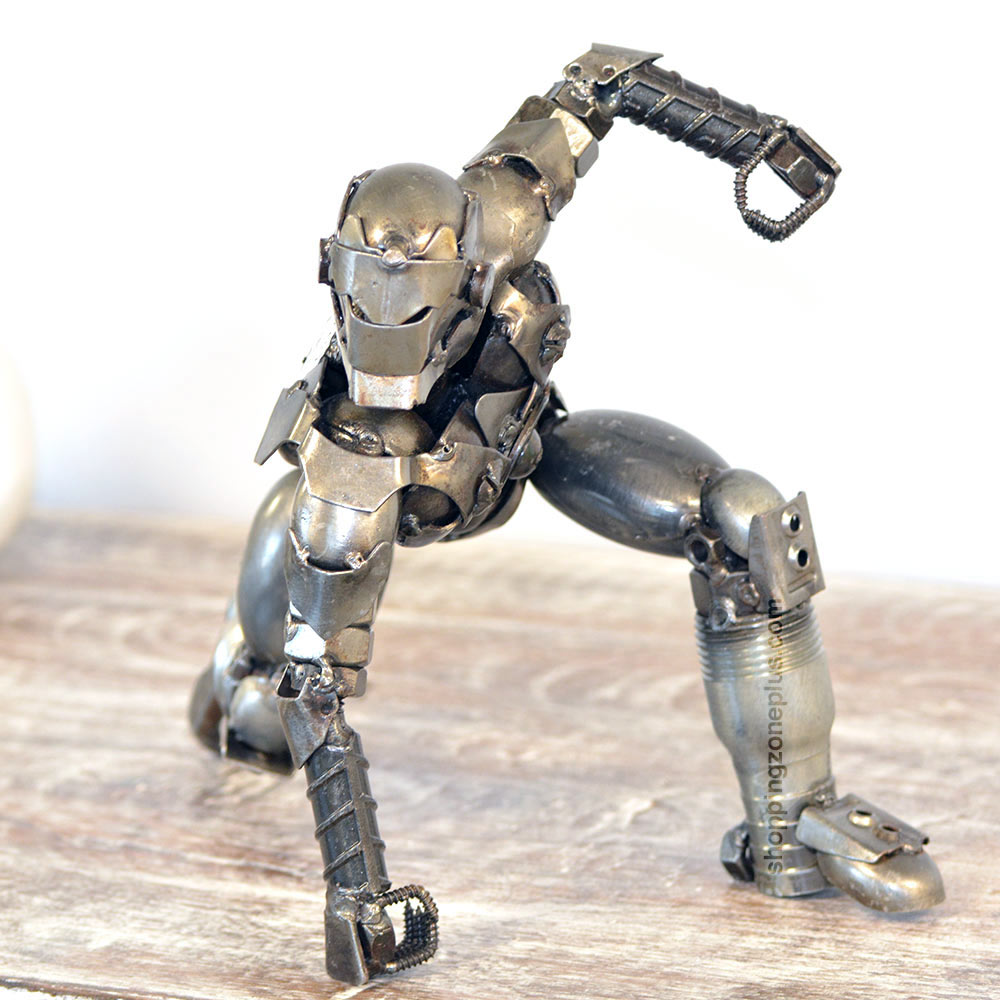 Scrap Metal Sculpture Model Recycled - Look alike Iron Man