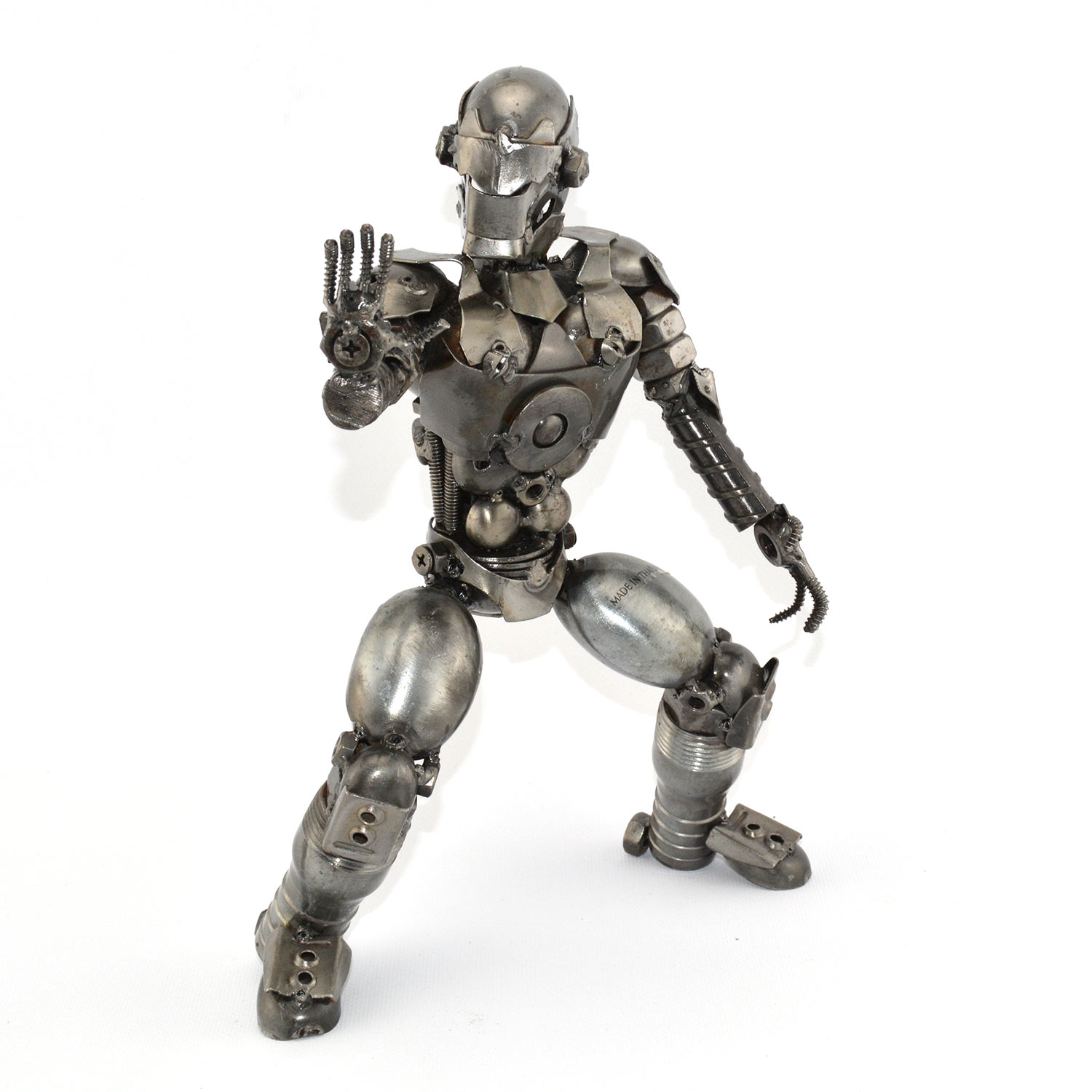 Robot Standing Metal Sculpture Model - Look Alike Iron Man