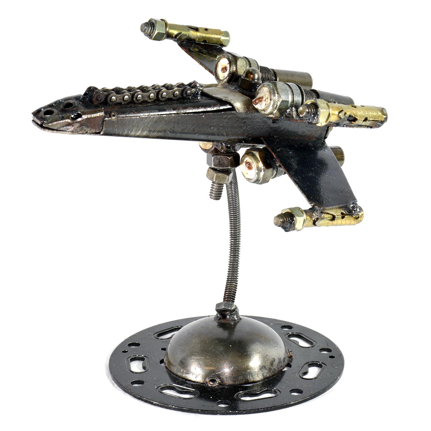 X-Wing Spaceship Metal Sculpture Model | Star Wars Statue Gift
